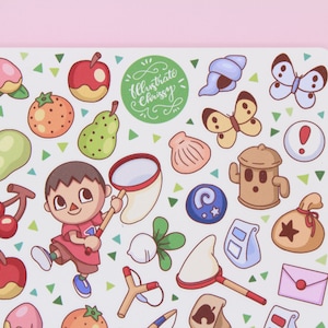 Animal Crossing Stickers - Cute Sticker Sheet - Happy Stickers - Video ...