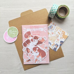 Cute Puppy Stickers - Australian Shepherd Puppy - Red Tri Aussie - Cute ...