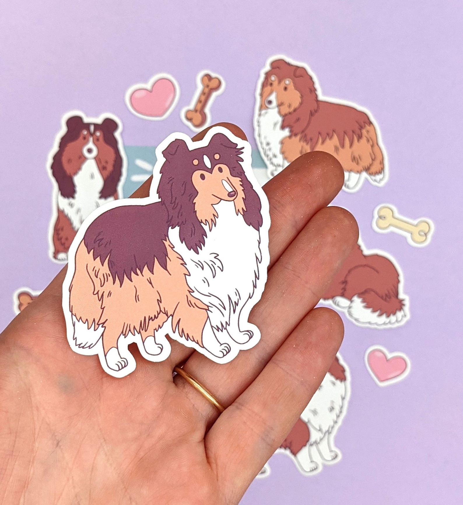 Sheltie Sticker Set Shetland Sheepdog Stickers Dog | Etsy