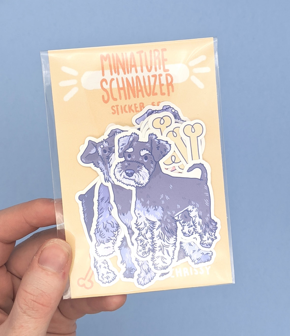 Miniature Schnauzer Stickers Cute Dog Stickers Cartoon | Etsy