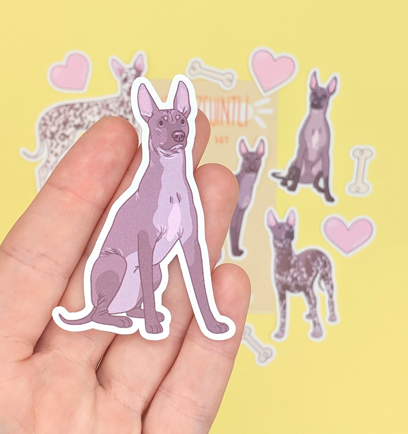 Xoloitzcuintli Stickers Cute Dog Stickers Xolo Dog | Etsy