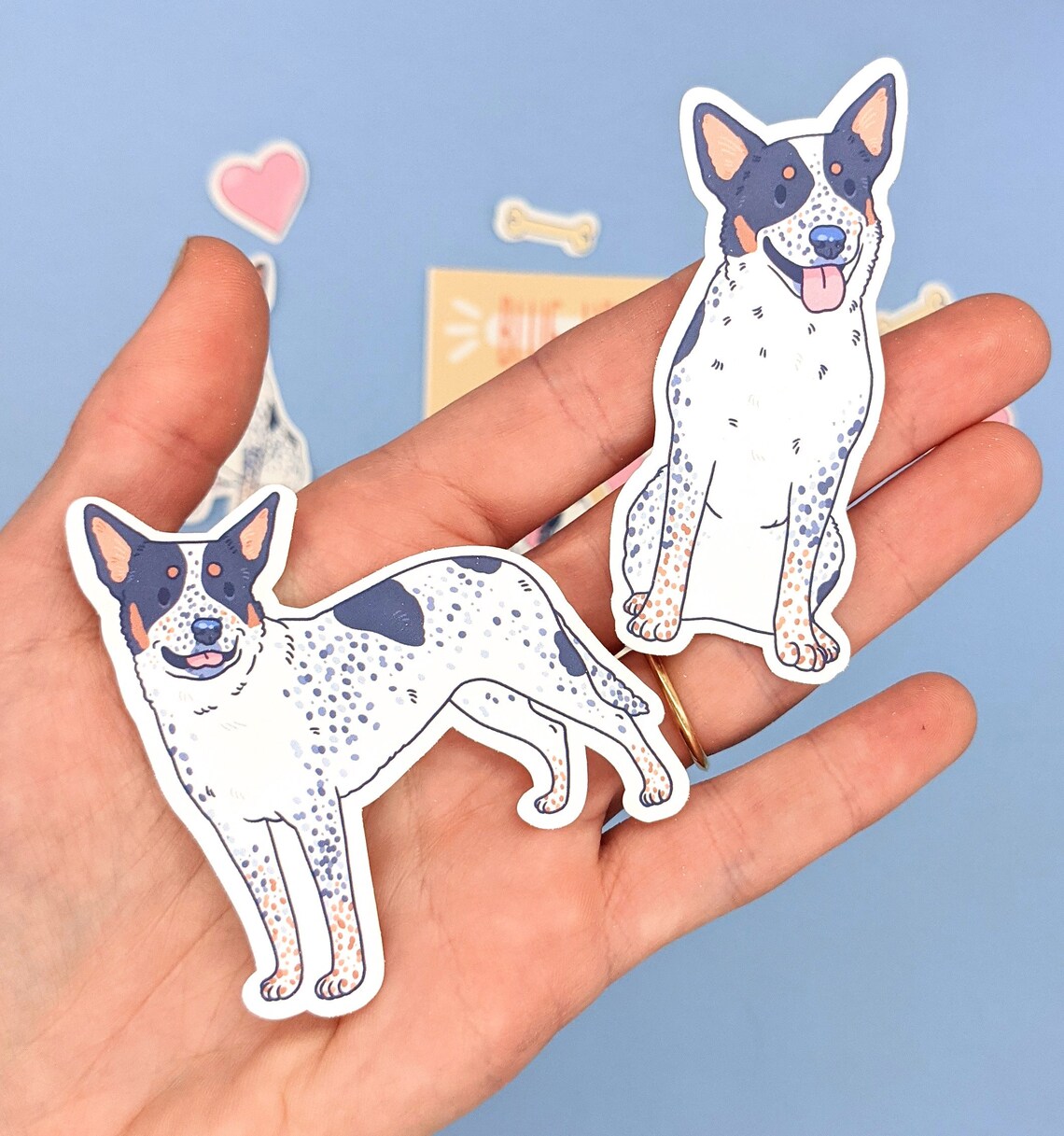 Blue Heeler Stickers Blue Speckled Australian Cattle Dog | Etsy