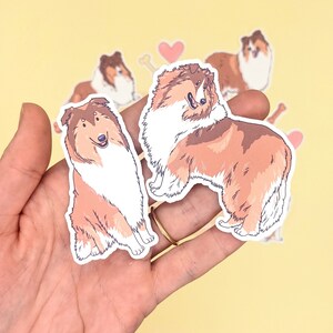 Sable Rough Collie Sticker Set - Rough Collie Stickers - Dog Stickers ...
