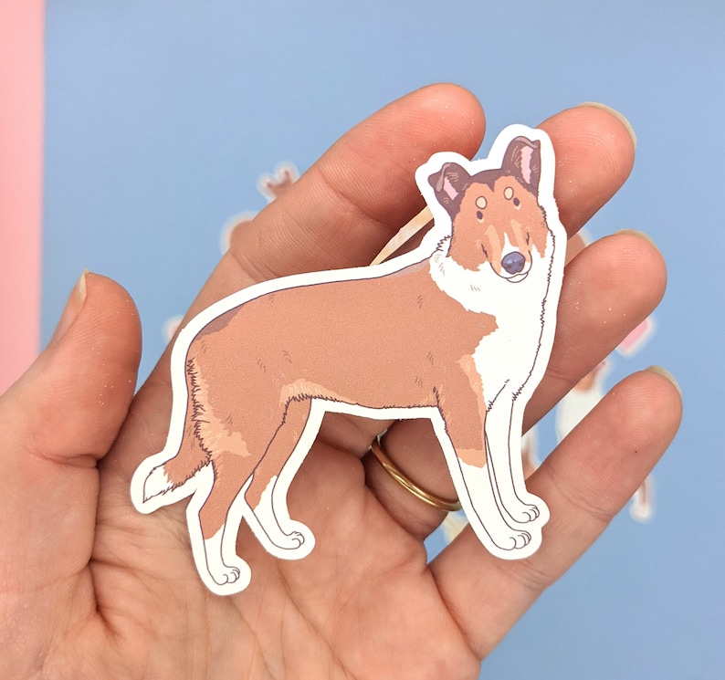 Sable Collie Sticker Set Smooth Collie Stickers Dog | Etsy