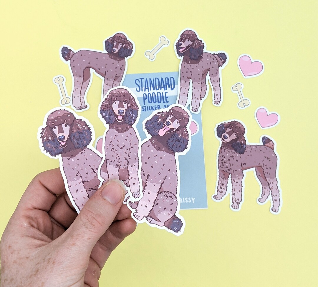 Sable Standard Poodle Stickers - Etsy