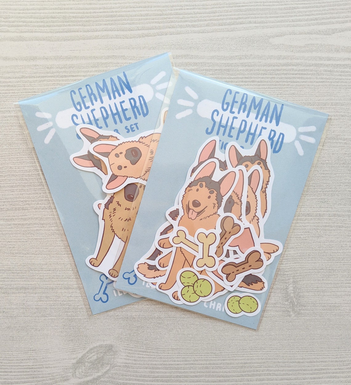 German Shepherd Sticker Set Dog Stickers - Etsy