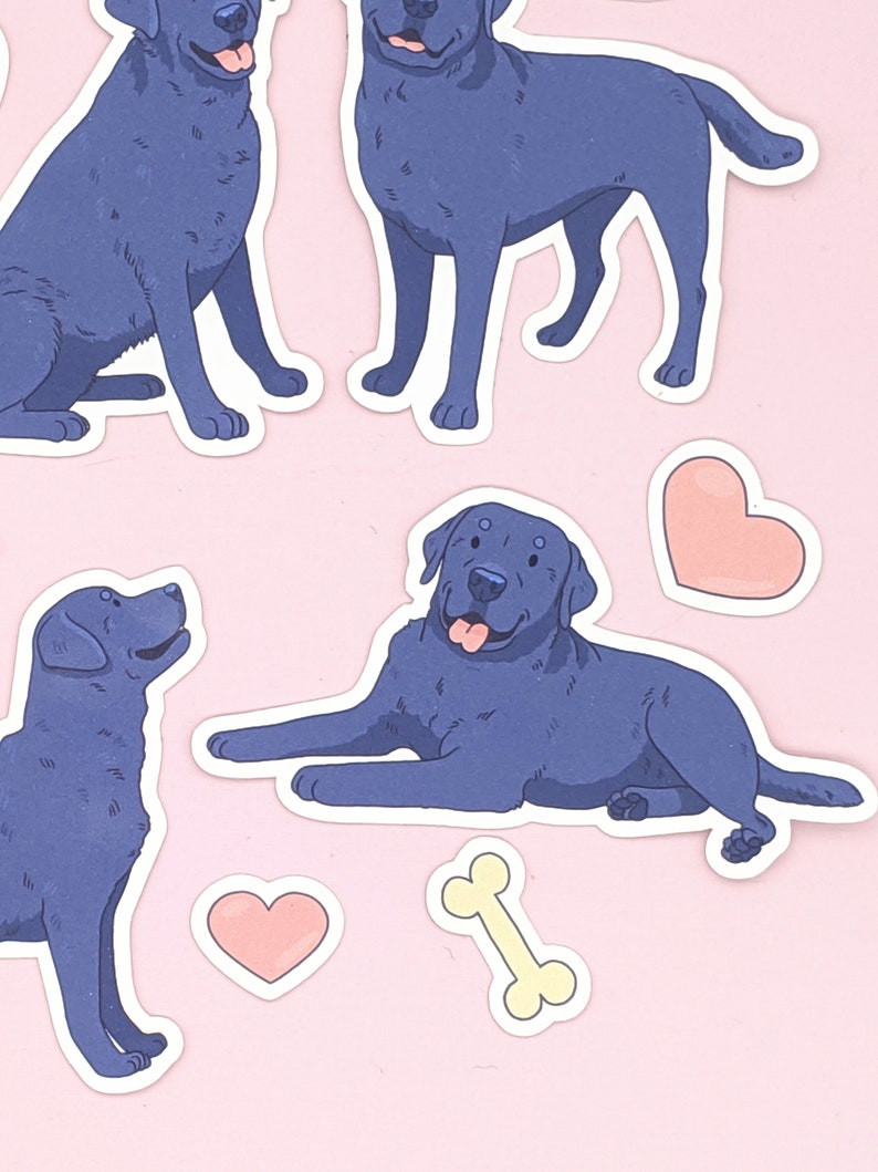 Black Lab Stickers Black Labrador Stickers Labrador - Etsy