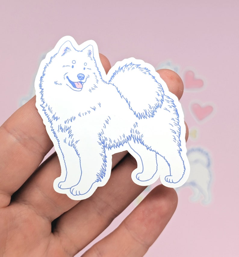 Samoyed Stickers Cute Dog Stickers Cartoon Dog Stickers - Etsy
