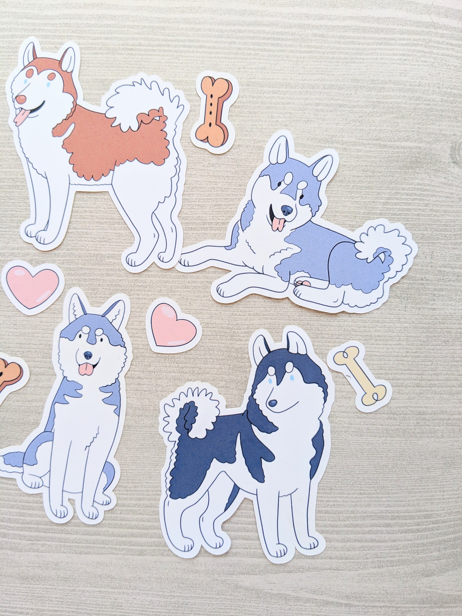 Husky Stickers Dog Sticker Set | Etsy