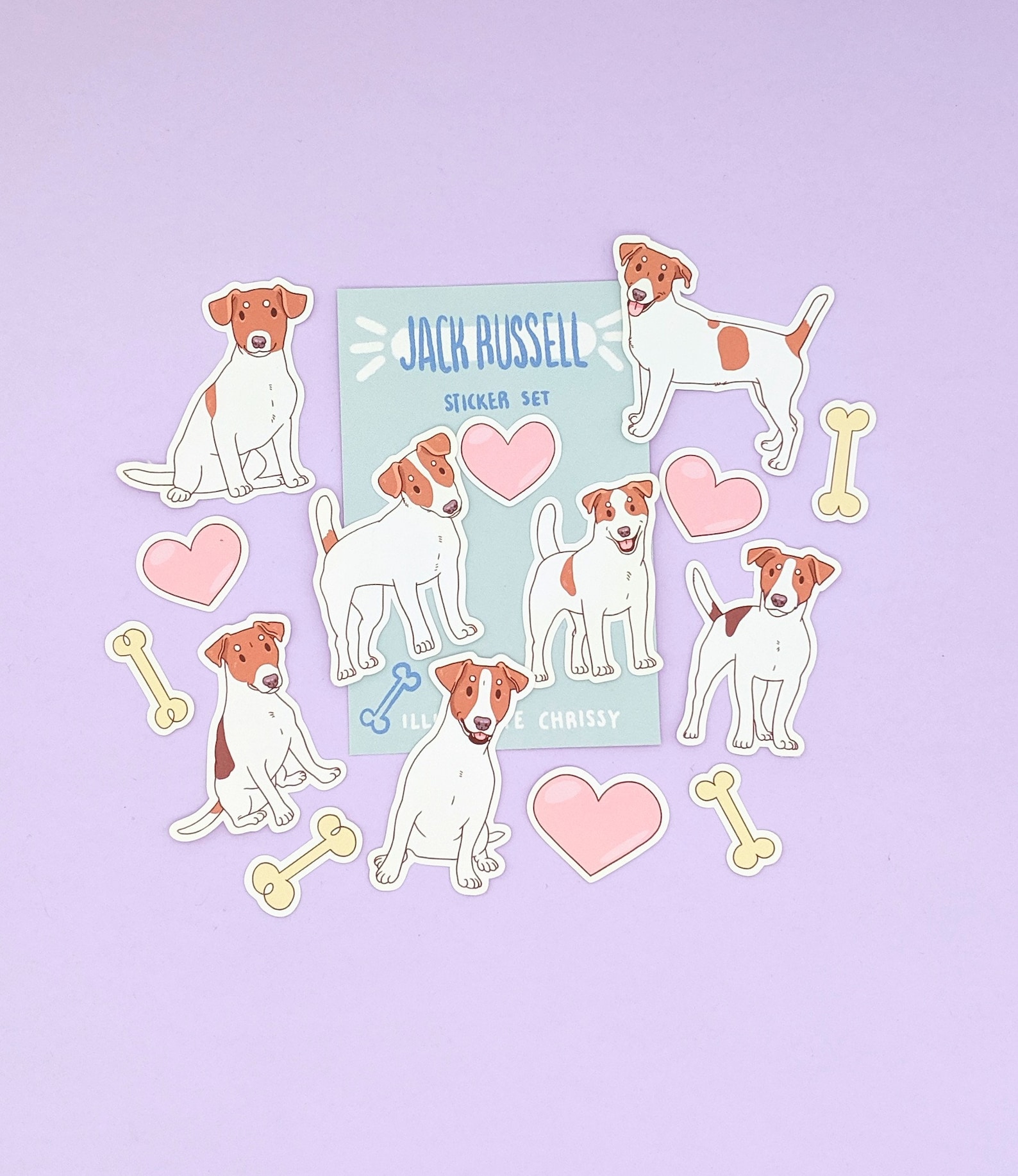 Smooth Jack Russell Terrier Stickers Cute Dog Stickers - Etsy