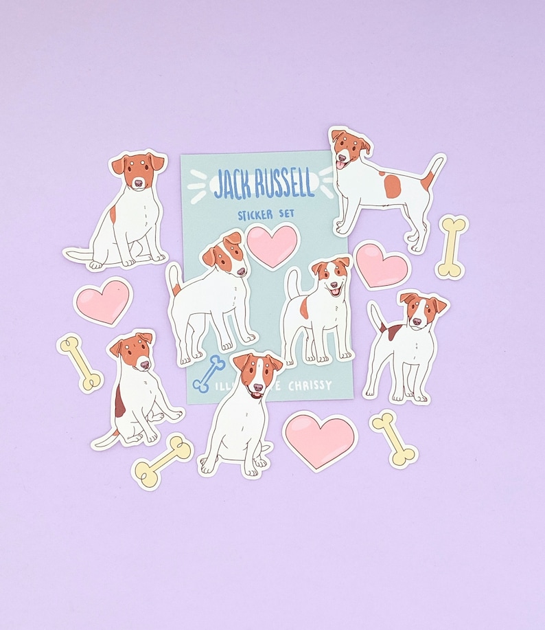 Smooth Jack Russell Terrier Stickers - Waterproof Stickers - Etsy