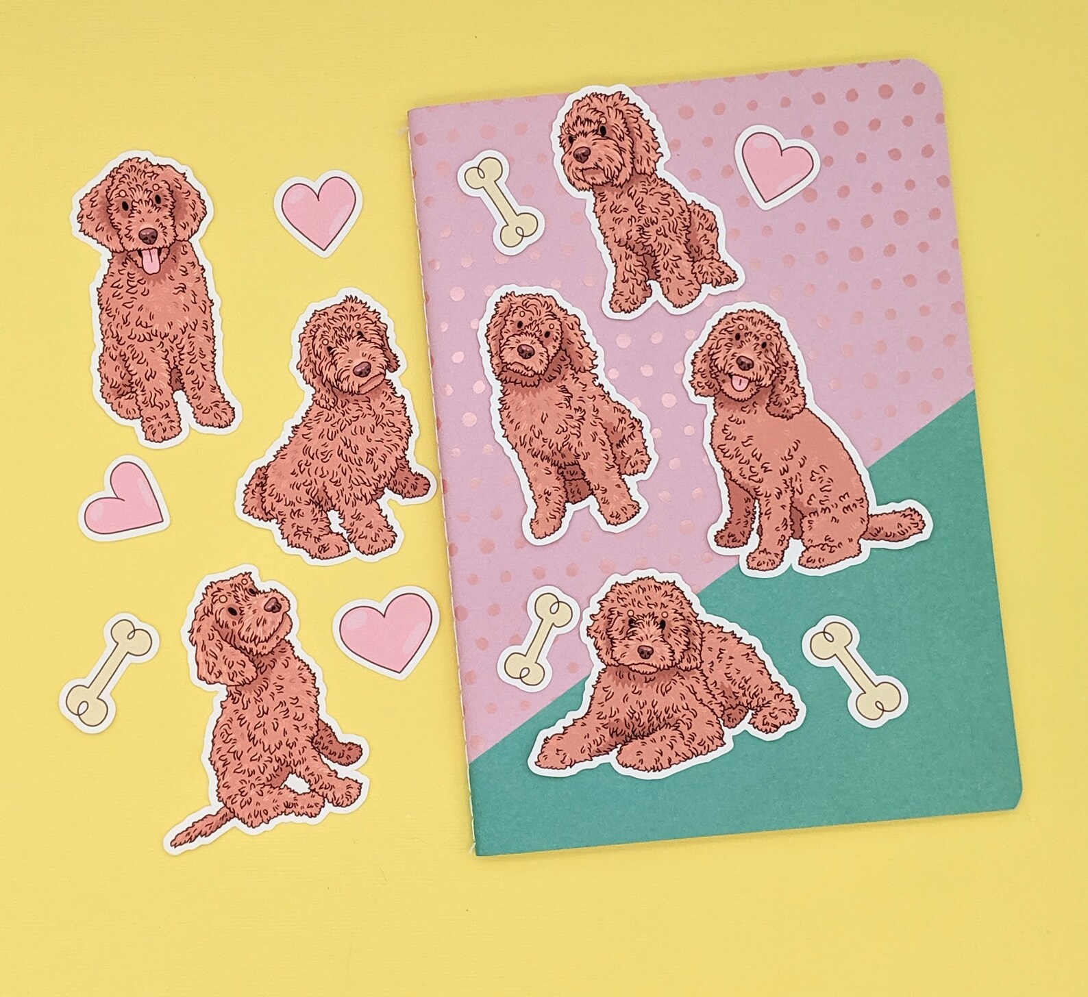 Apricot Cockapoo Stickers Cute Dog Stickers Cocker Spaniel - Etsy