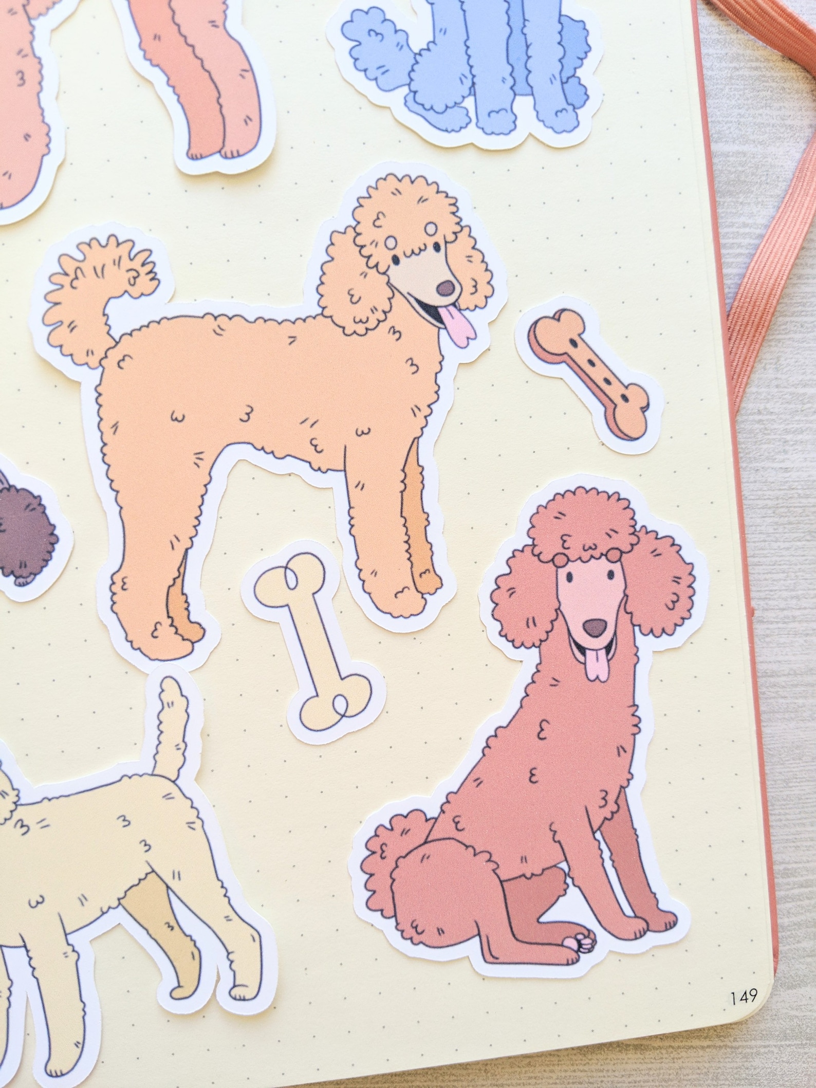 Poodle Stickers Standard Poodle Sticker Set Dog Stickers | Etsy