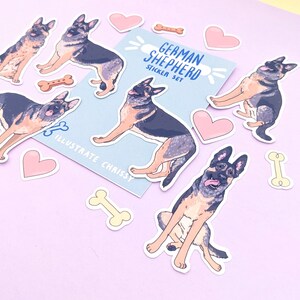 Sable German Shepherd Sticker Set - Waterproof Stickers - Etsy