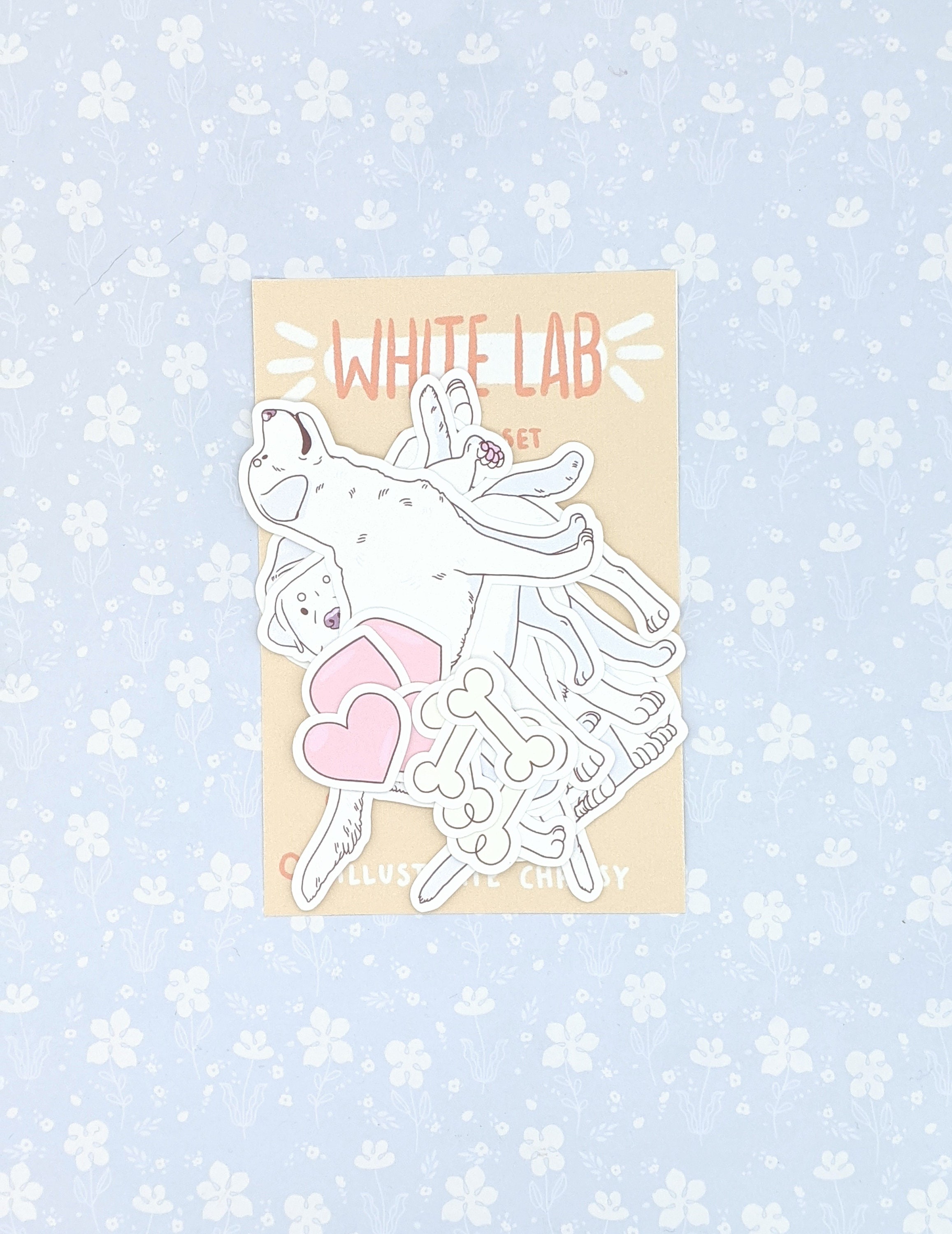 White Lab Stickers Cute Dog Stickers Labrador Retriever | Etsy