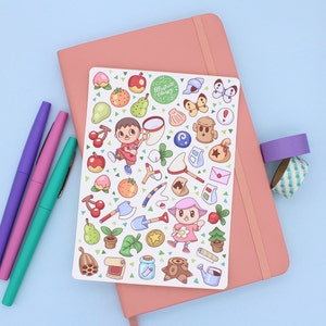 Animal Crossing Stickers Cute Sticker Sheet Happy Stickers Video Game ...