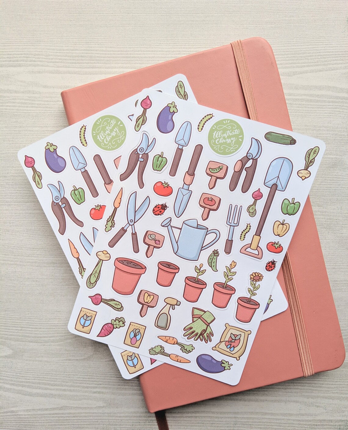 Gardening Sticker Sheet Cute Stickers Plant Stickers | Etsy