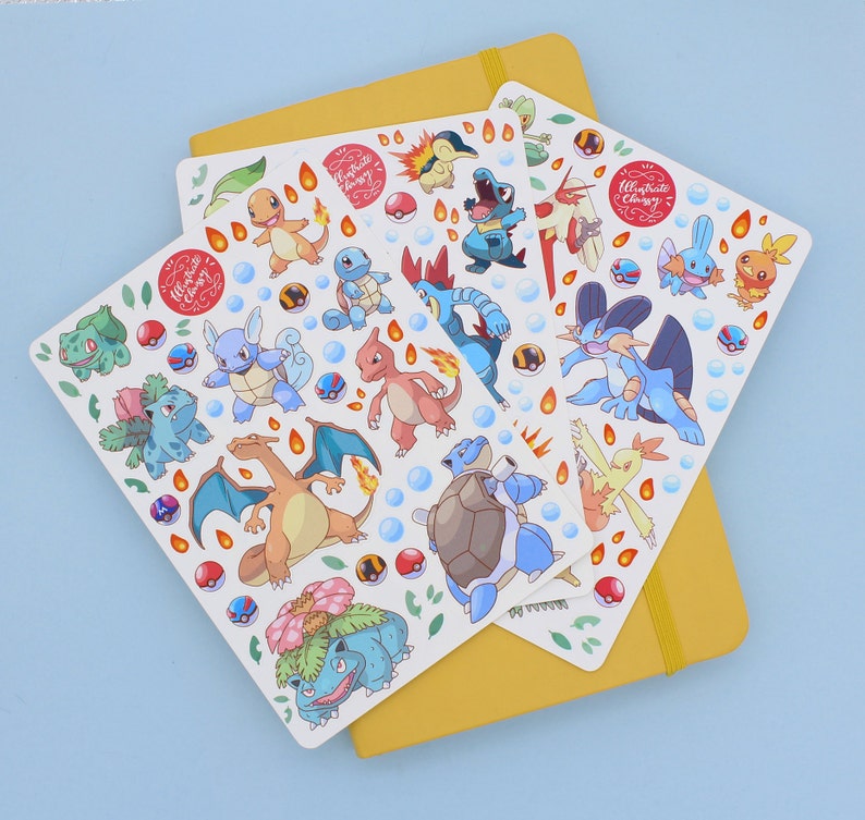 Pokemon Stickers Nintendo Sticker Set Pokemon Gifts - Etsy