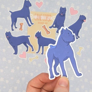 Cane Corso Stickers - Black Cane Corso Dog - Cute Dog Sticker Set - Etsy