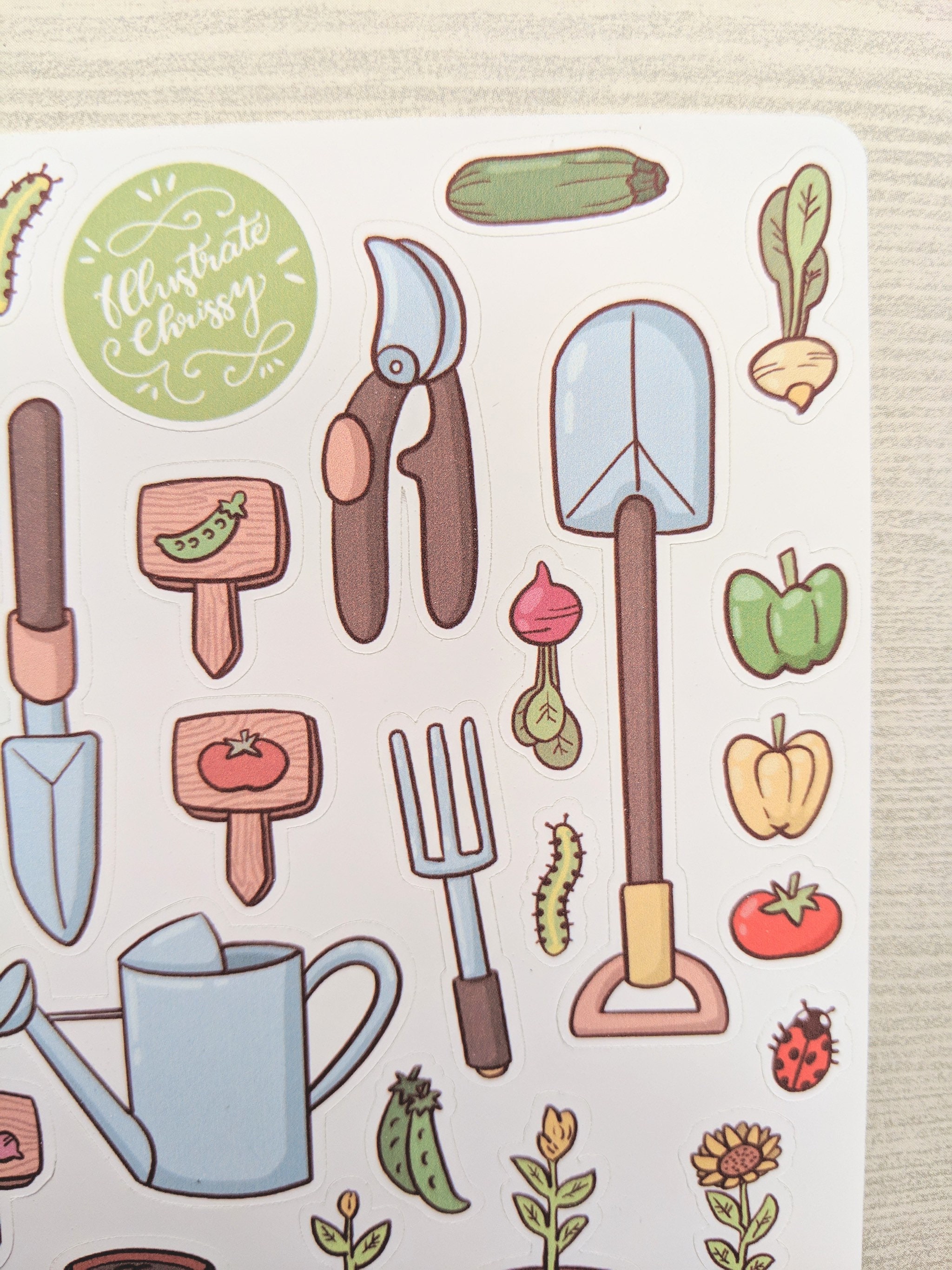 Gardening Sticker Sheet Cute Stickers Plant Stickers | Etsy