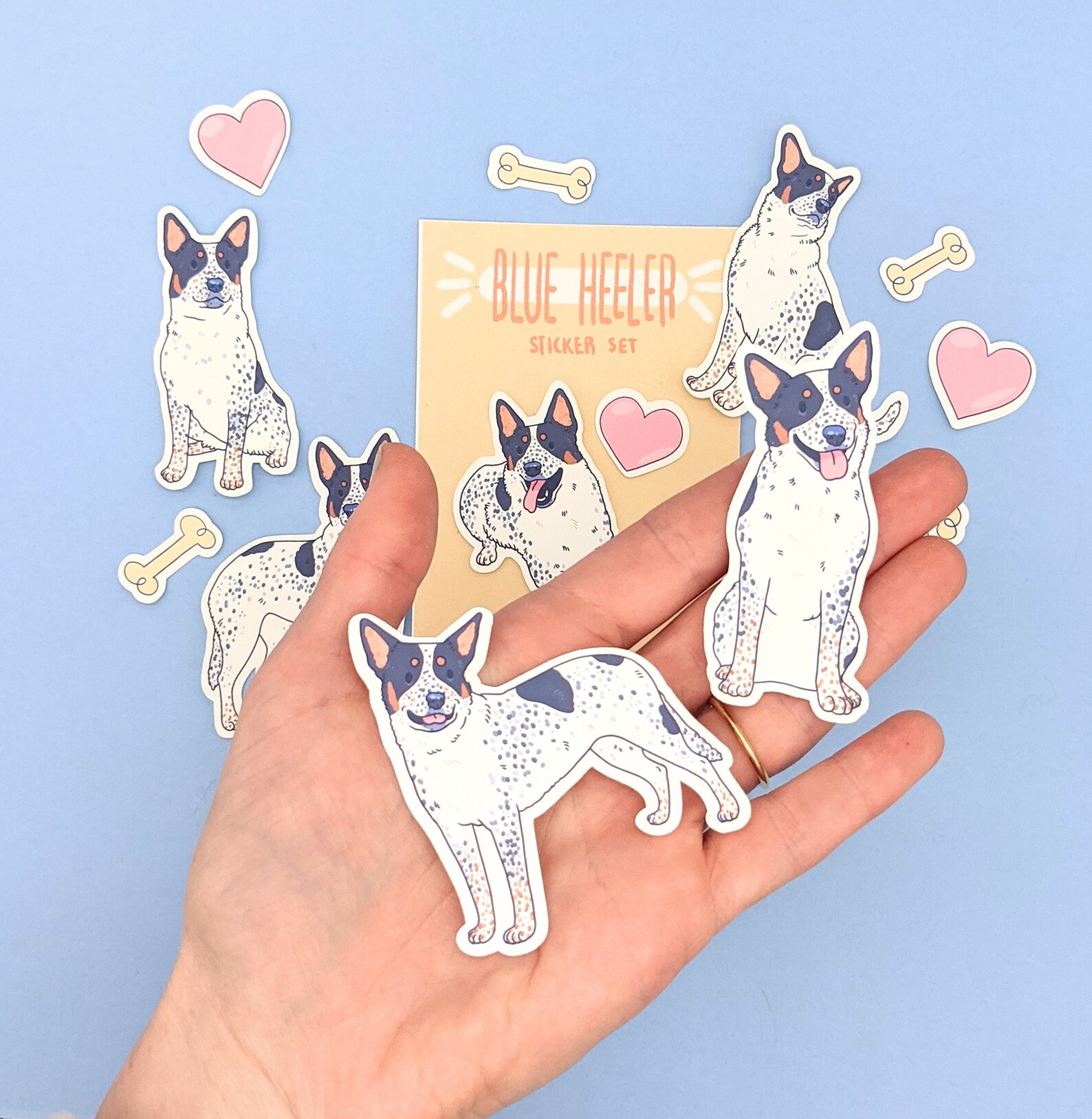 Blue Heeler Stickers Blue Speckled Australian Cattle Dog | Etsy