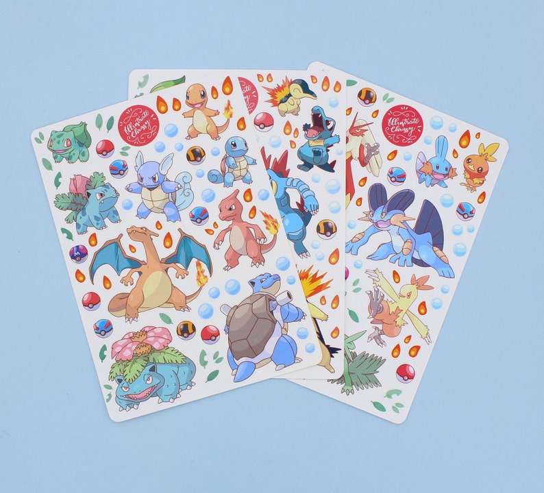 Pokemon Stickers Nintendo Sticker Set Pokemon Gifts - Etsy