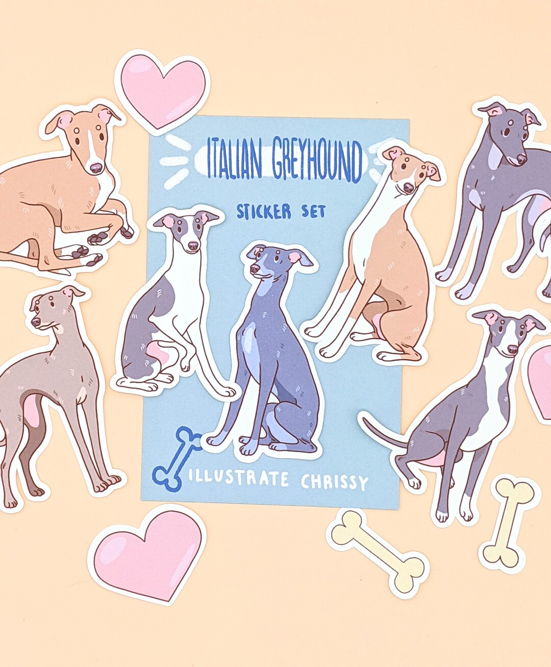 Italian Greyhound Stickers - Waterproof Stickers - Etsy