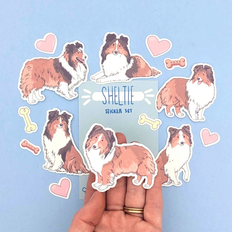 Sheltie Stickers - Etsy