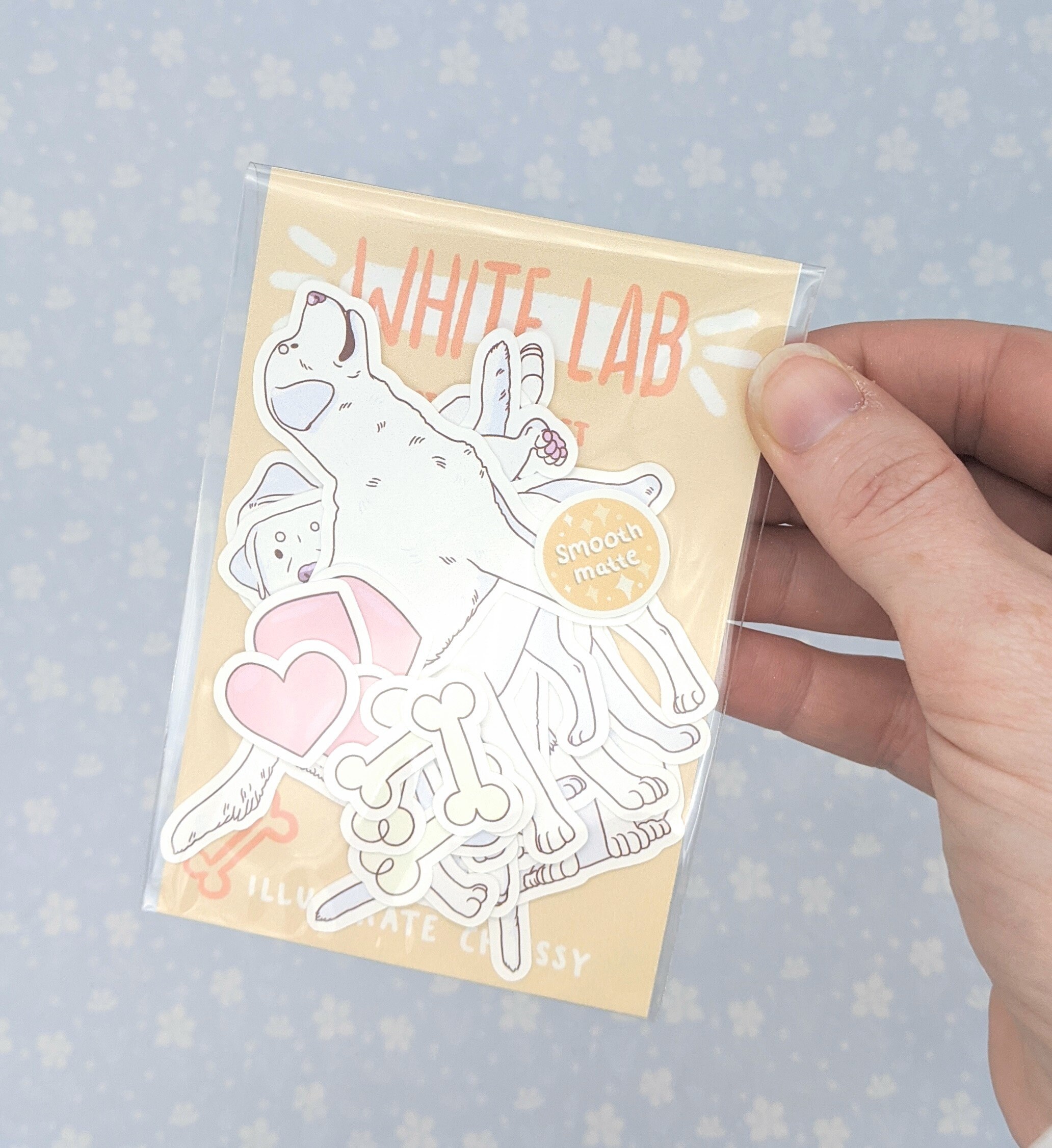 White Lab Stickers Cute Dog Stickers Labrador Retriever | Etsy