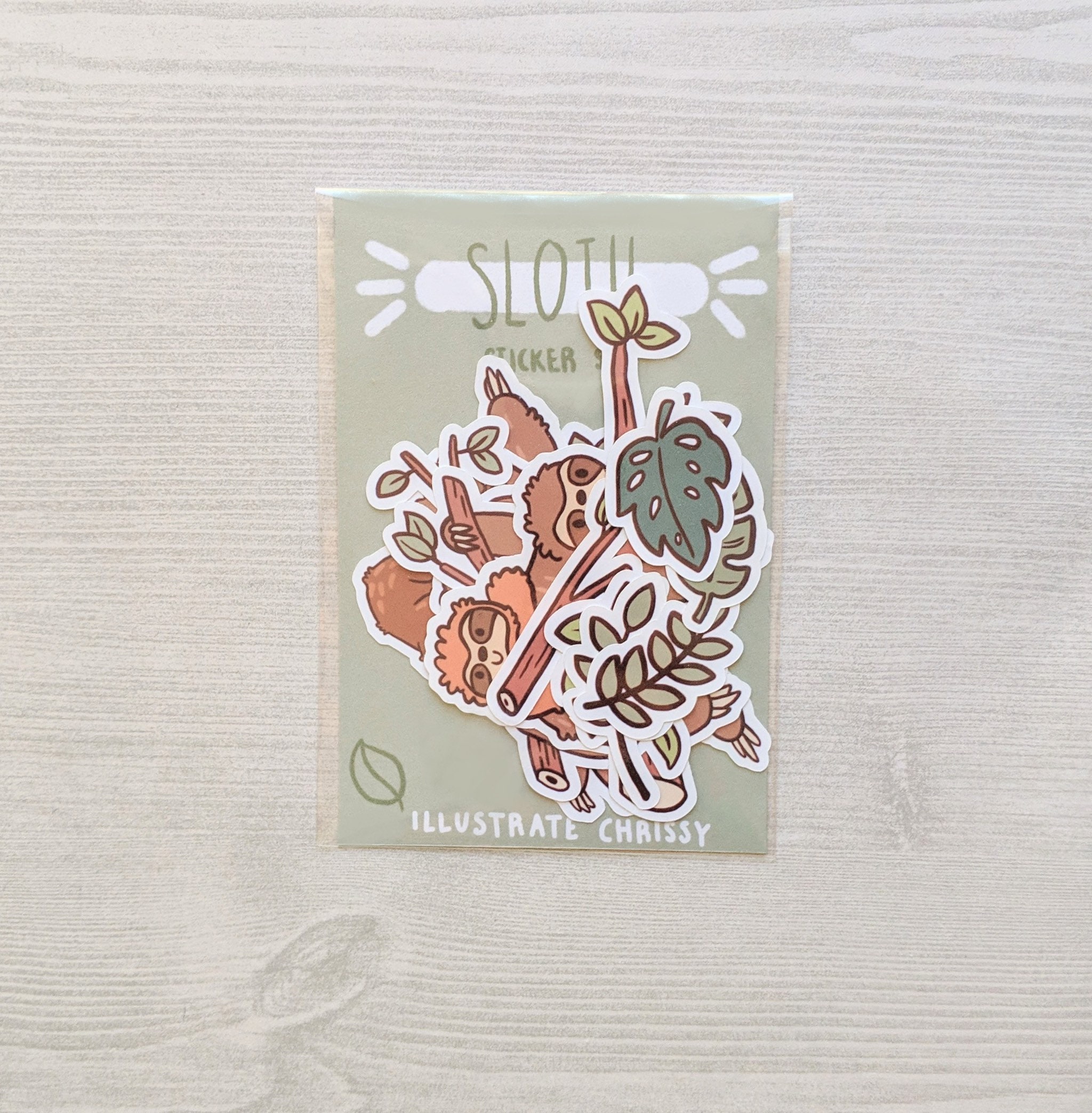 Sloth Stickers Cute Sloth Sticker Set Sticker Pack Cute | Etsy