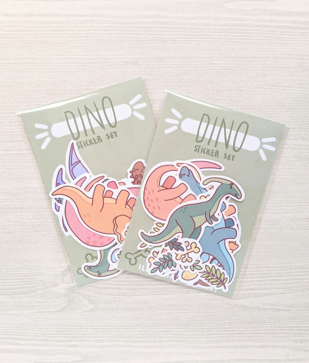 Dino Stickers - Dinosaur Sticker Set - Etsy