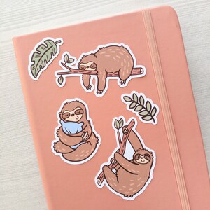 Sloth Stickers - Cute Sloth Sticker Set - Sticker Pack - Cute Stickers ...