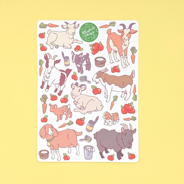 Cute Goat Stickers - Etsy