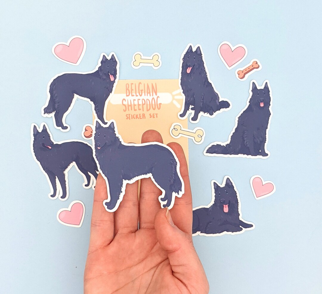Belgian Sheepdog Stickers - Waterproof Stickers - Etsy