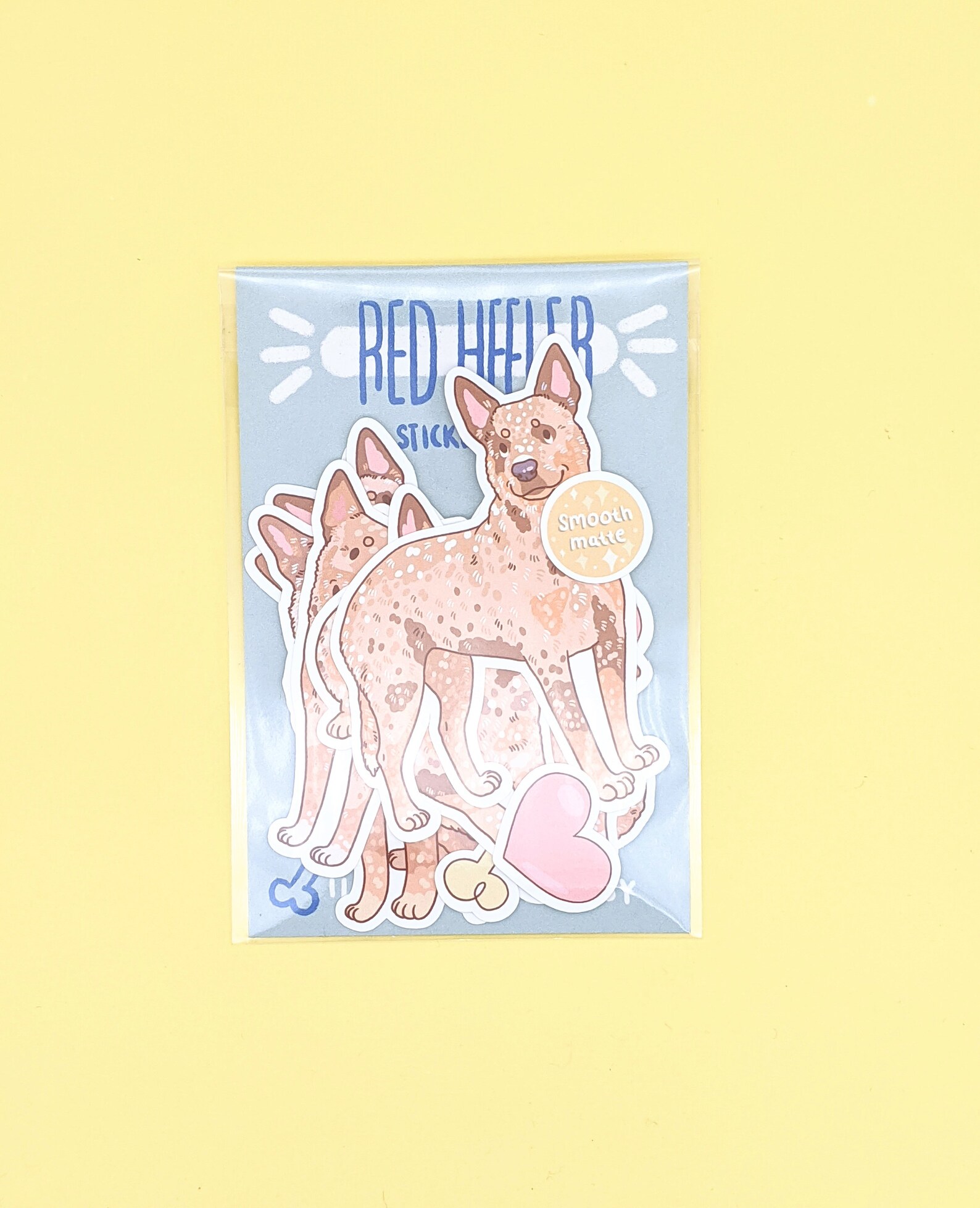 Red Heeler Stickers Red Australian Cattle Dog Stickers | Etsy