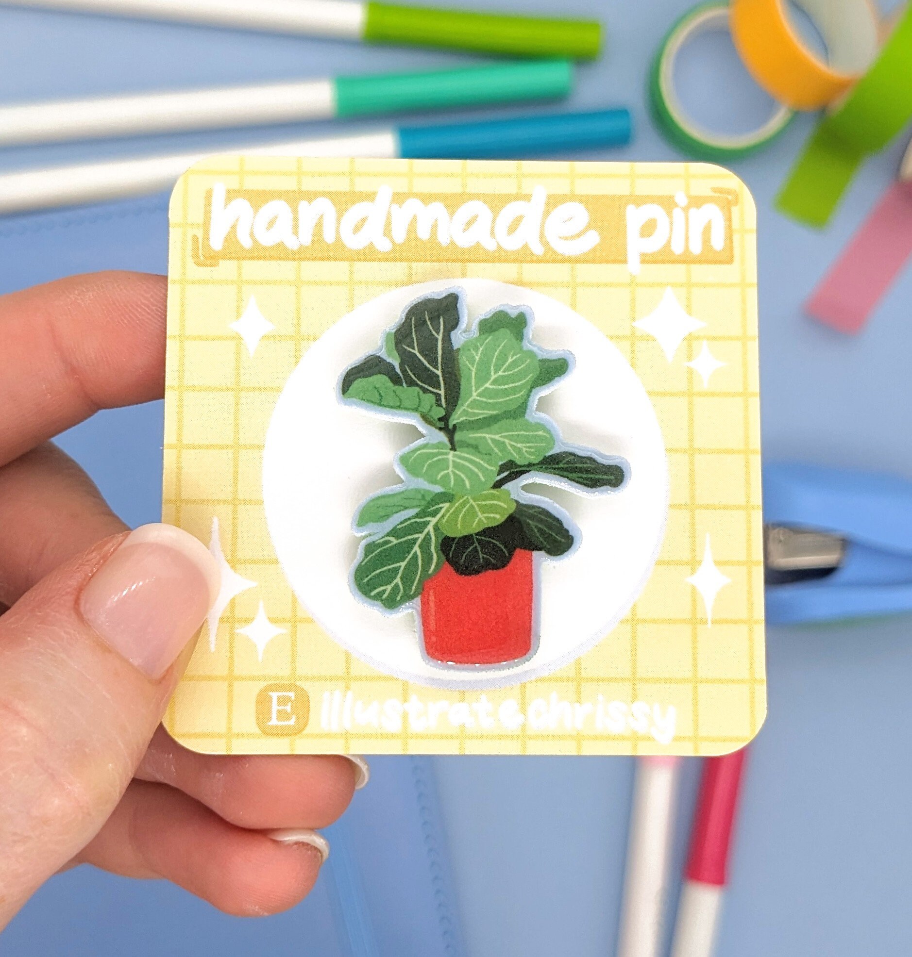 Fiddle Leaf Fig Pin - Etsy