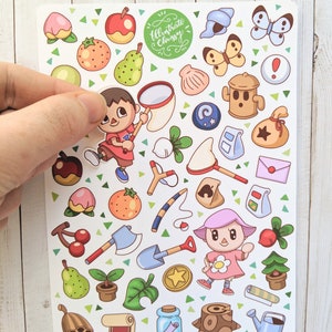 Animal Crossing Stickers Cute Sticker Sheet Happy Stickers Video Game ...