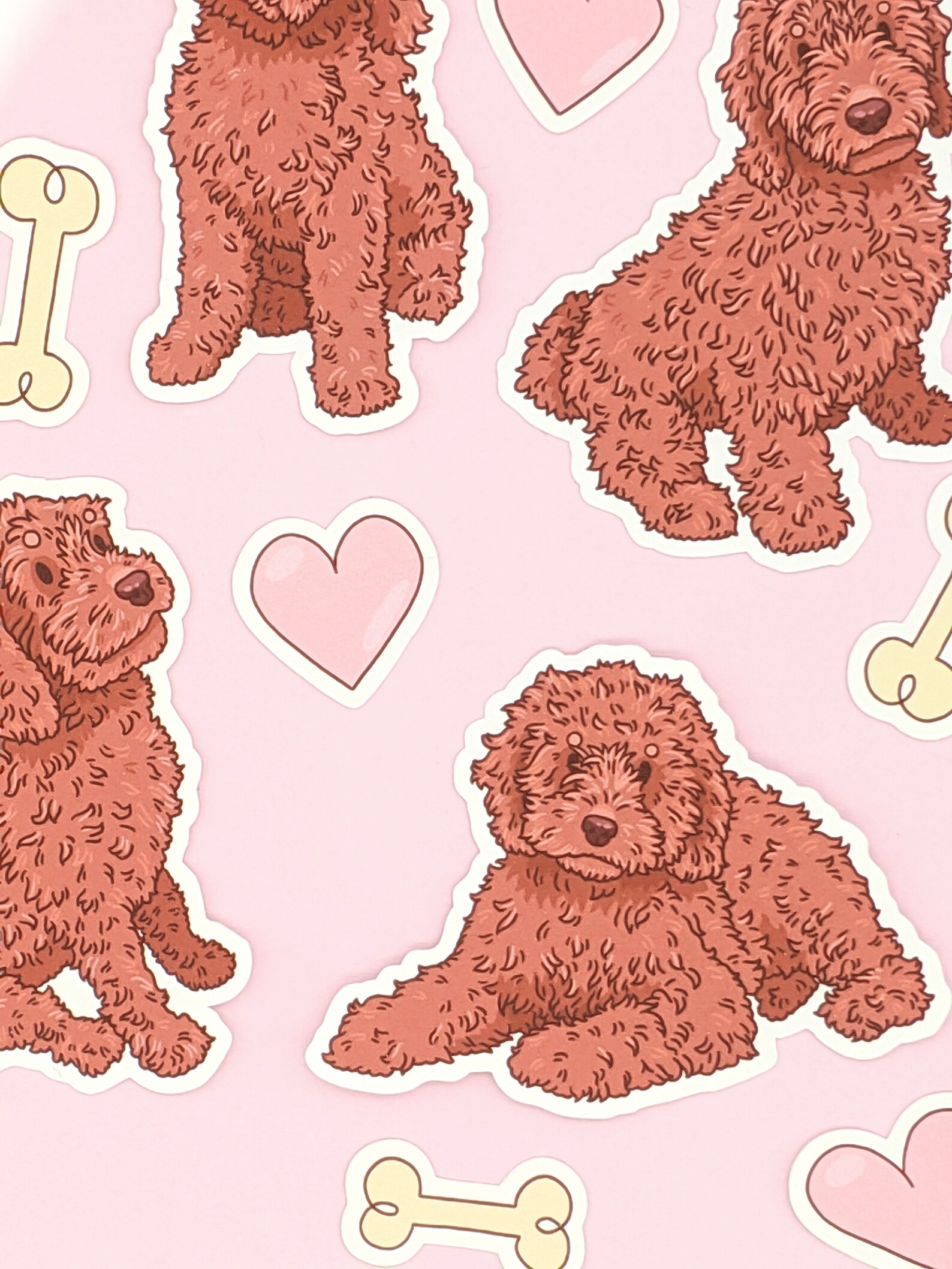 Red Cockapoo Stickers Cute Dog Stickers Cocker Spaniel X - Etsy
