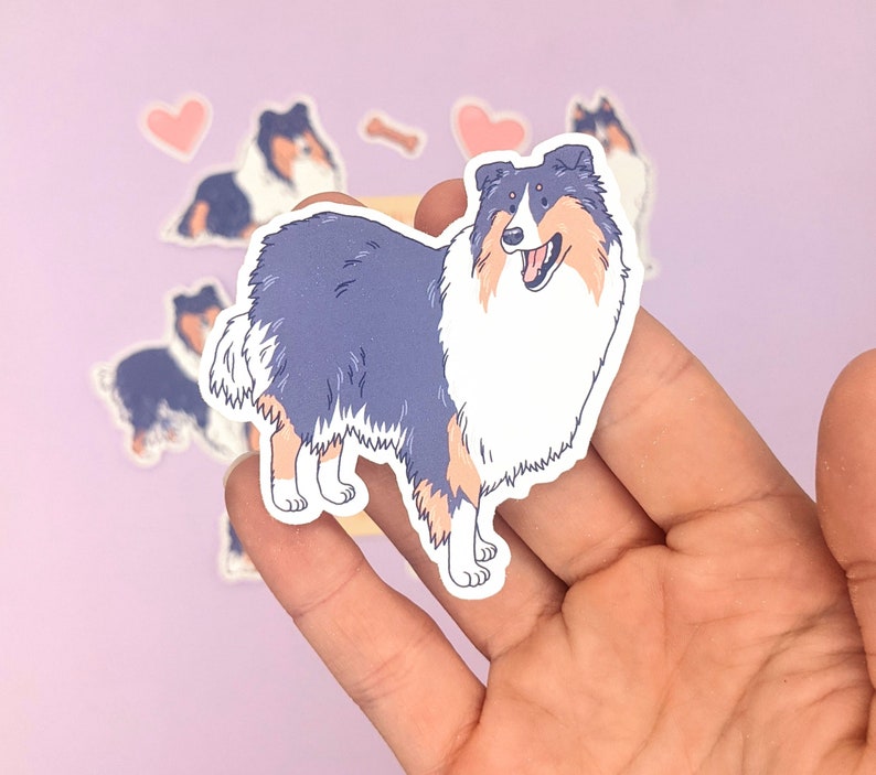 Tricolor Rough Collie Sticker Set Rough Collie Stickers | Etsy