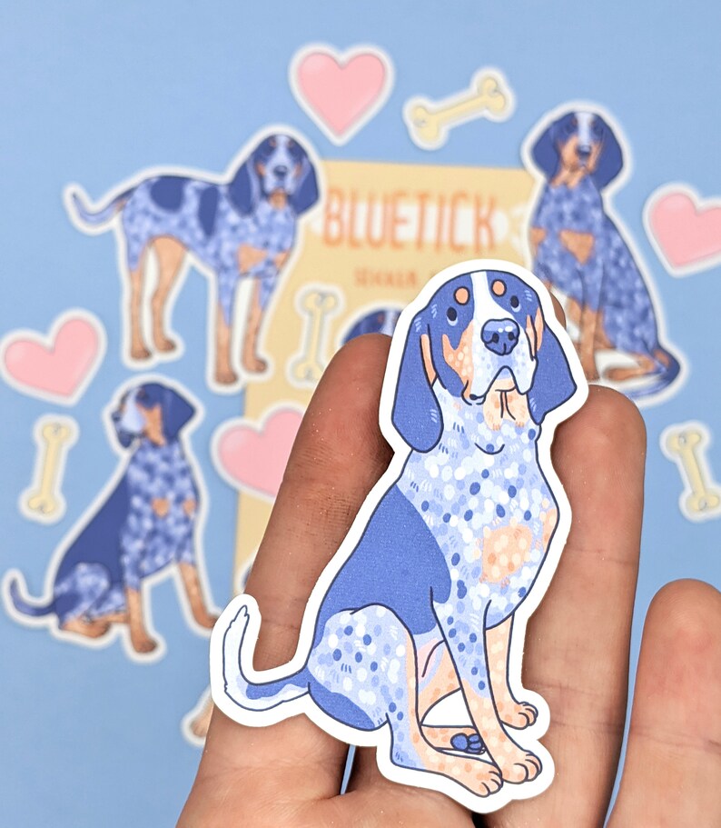 Bluetick Coonhound Stickers Cute Dog Sticker Set - Etsy