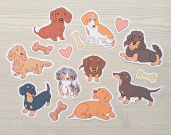 Teckel sticker - Etsy Nederland