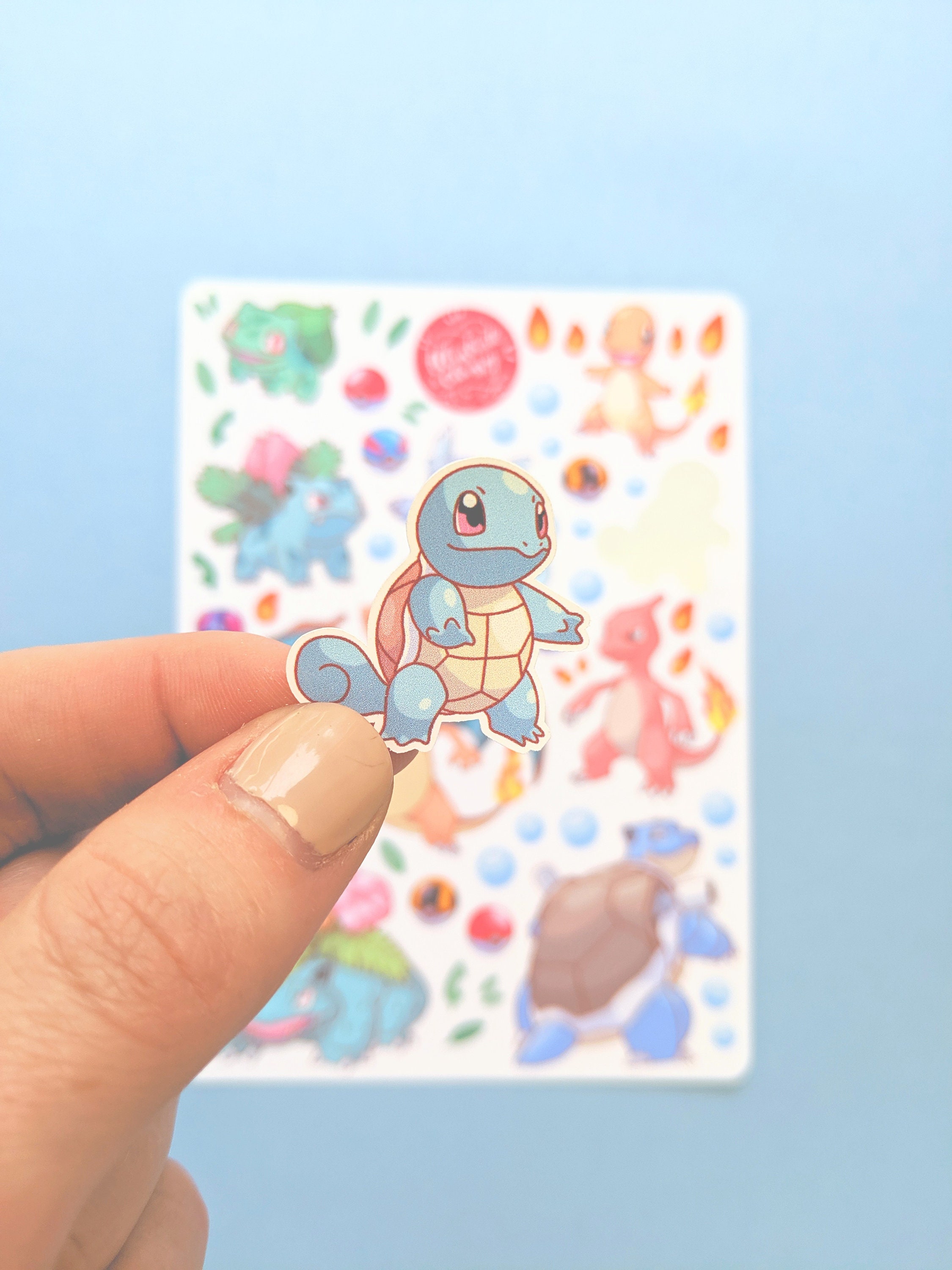 Pokemon Stickers First Gen Pokemon Nintendo Sticker Sheet | Etsy