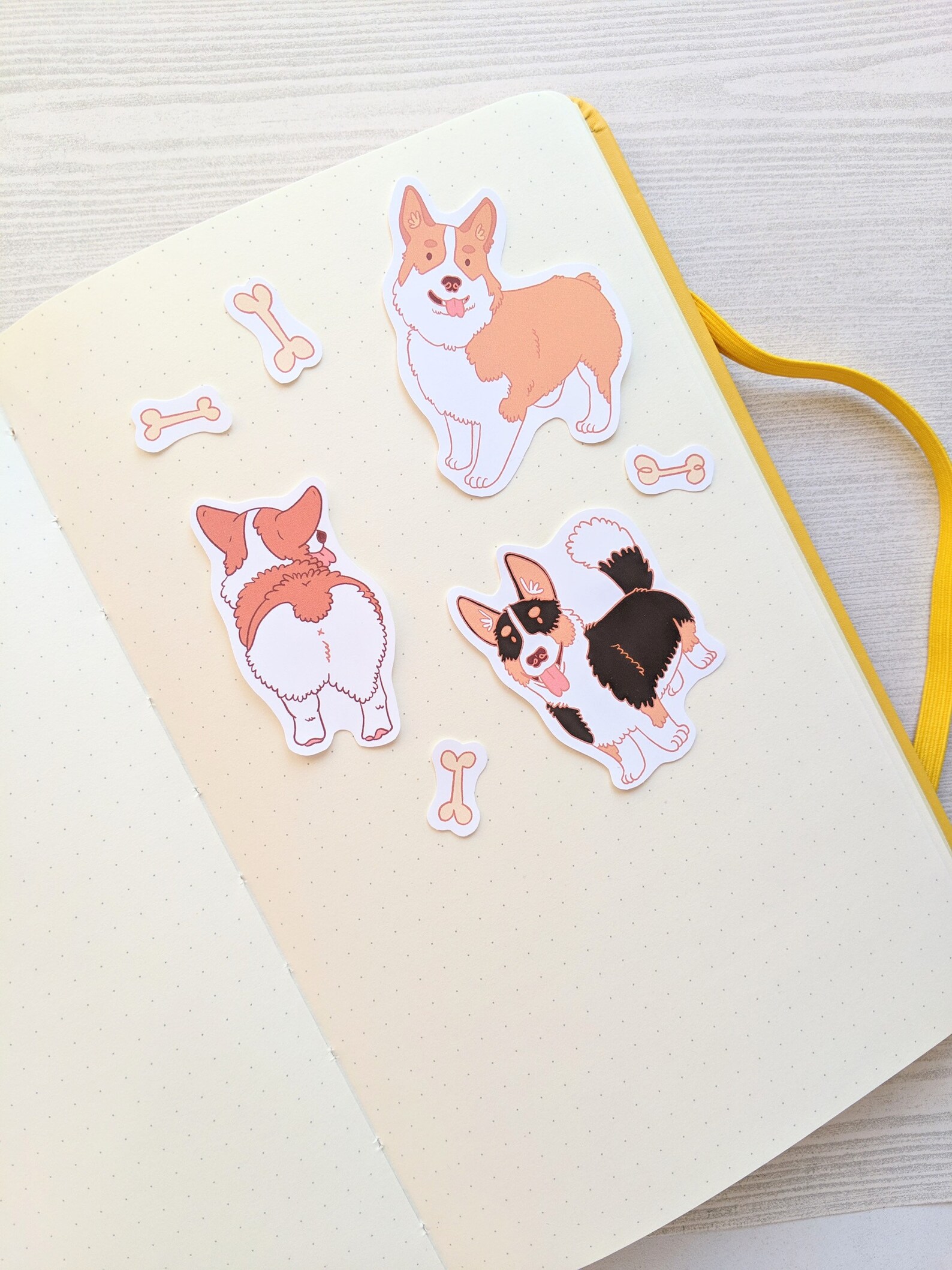 Corgi Sticker Set Cute Corgi Stickers Cute Dog Sticker Set | Etsy