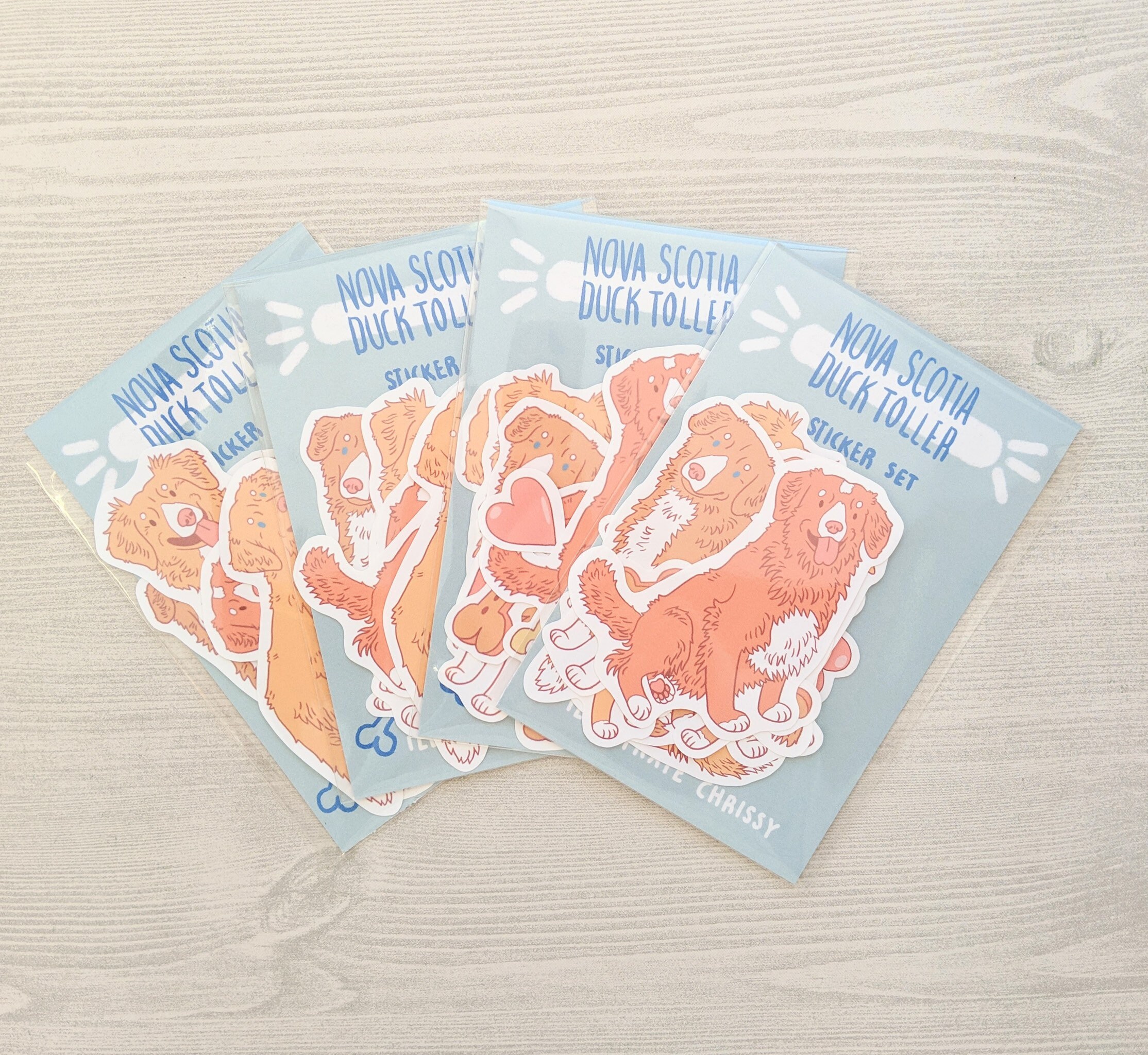 Cartoon Duck Toller Stickers - Waterproof Sticker Set - Etsy