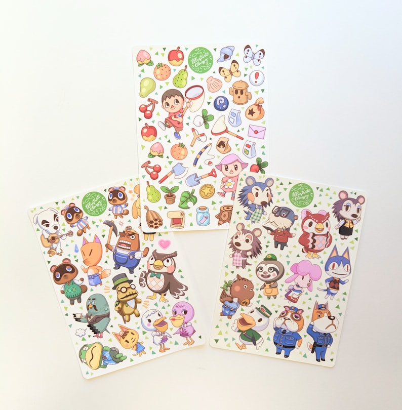 Animal Crossing Sticker Pack Nintendo Stickers Cute Animal | Etsy