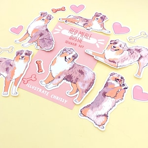 Light Red Merle Aussie Sticker Australian Shepherd Dog - Etsy