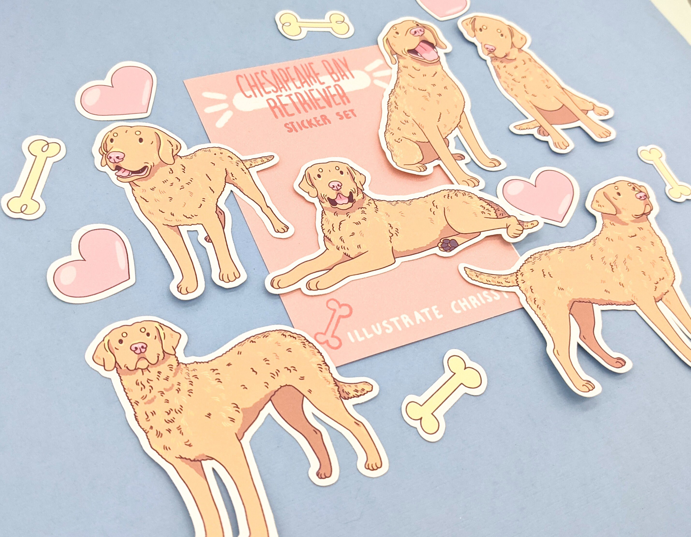 Deadgrass Chesapeake Bay Retriever Stickers Cute Dog Sticker | Etsy