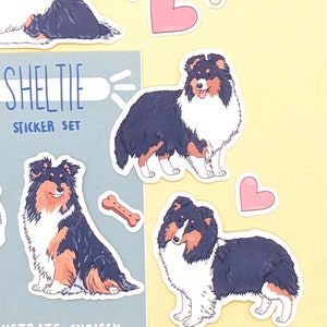 Tricolor Shetland Sheepdog Stickers - Sheltie Sticker Set - Etsy