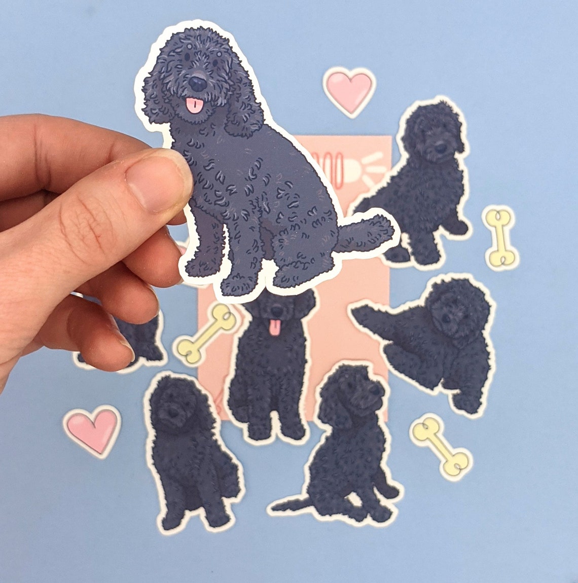 Black Cockapoo Stickers Cute Cockapoo Gift Dog Sticker Set | Etsy