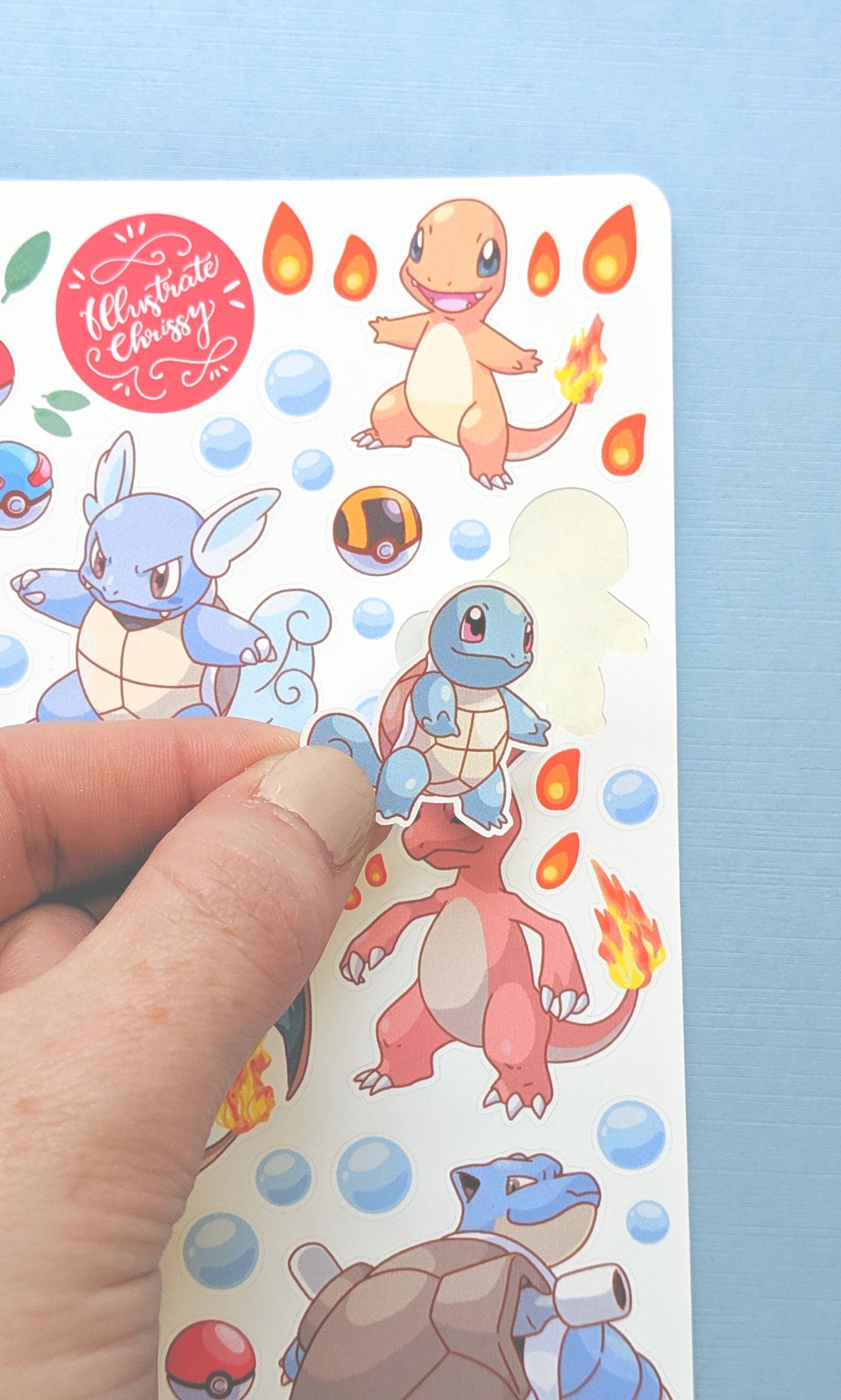 Pokemon Stickers First Gen Pokemon Nintendo Sticker Sheet | Etsy